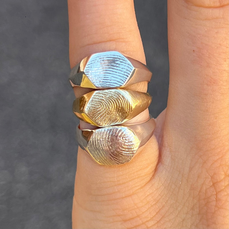 IMPRINT SIGNET RING - SILVER – TIANA TATNELL